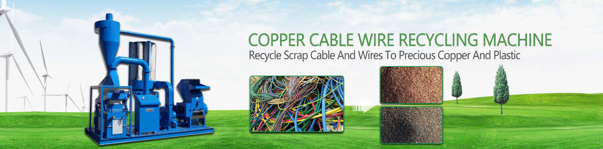 Copper cable wire recycling machine for sale recycling scrap cable to ...